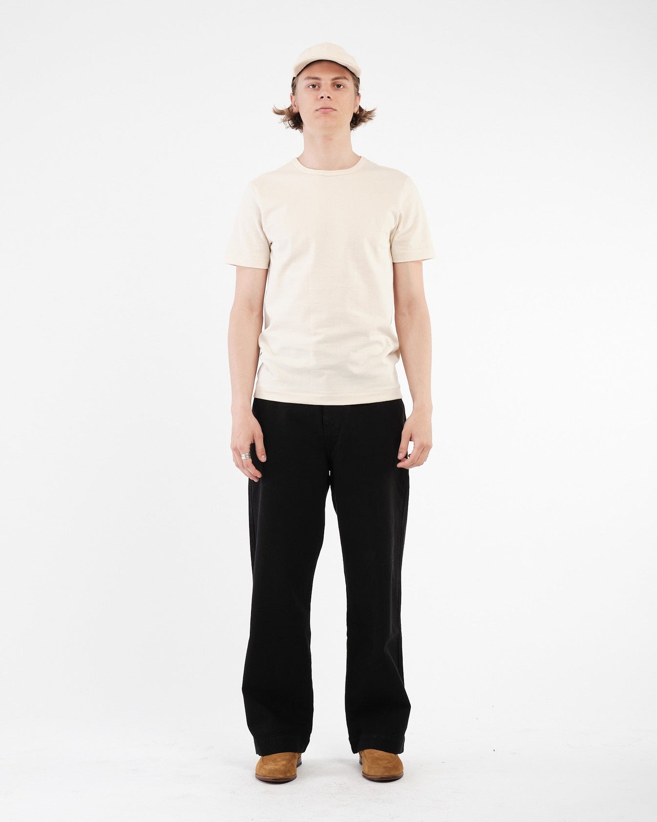 215 Men's Loopwheeled T-shirt 02 Nature by Merz B Schwanen ️ Meadow Store