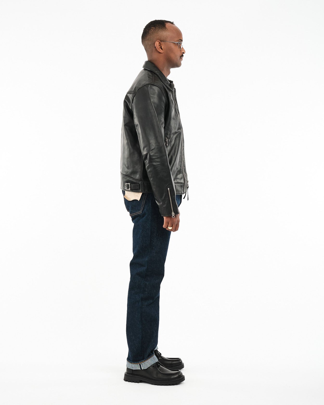 Nudie Jeans Eddy Rider Leather Jacket Black ️ Meadow Store