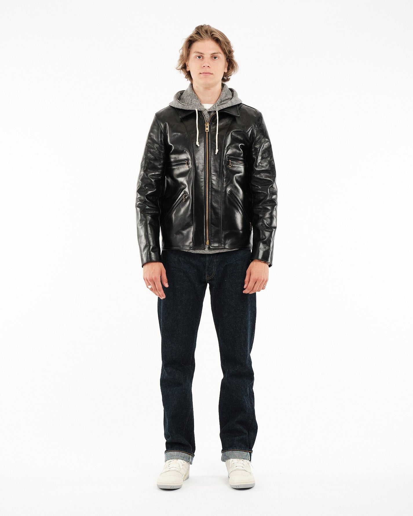 Freddy Jacket ACJK012 Horsehide Black by Fine Creek Leathers - Meadow
