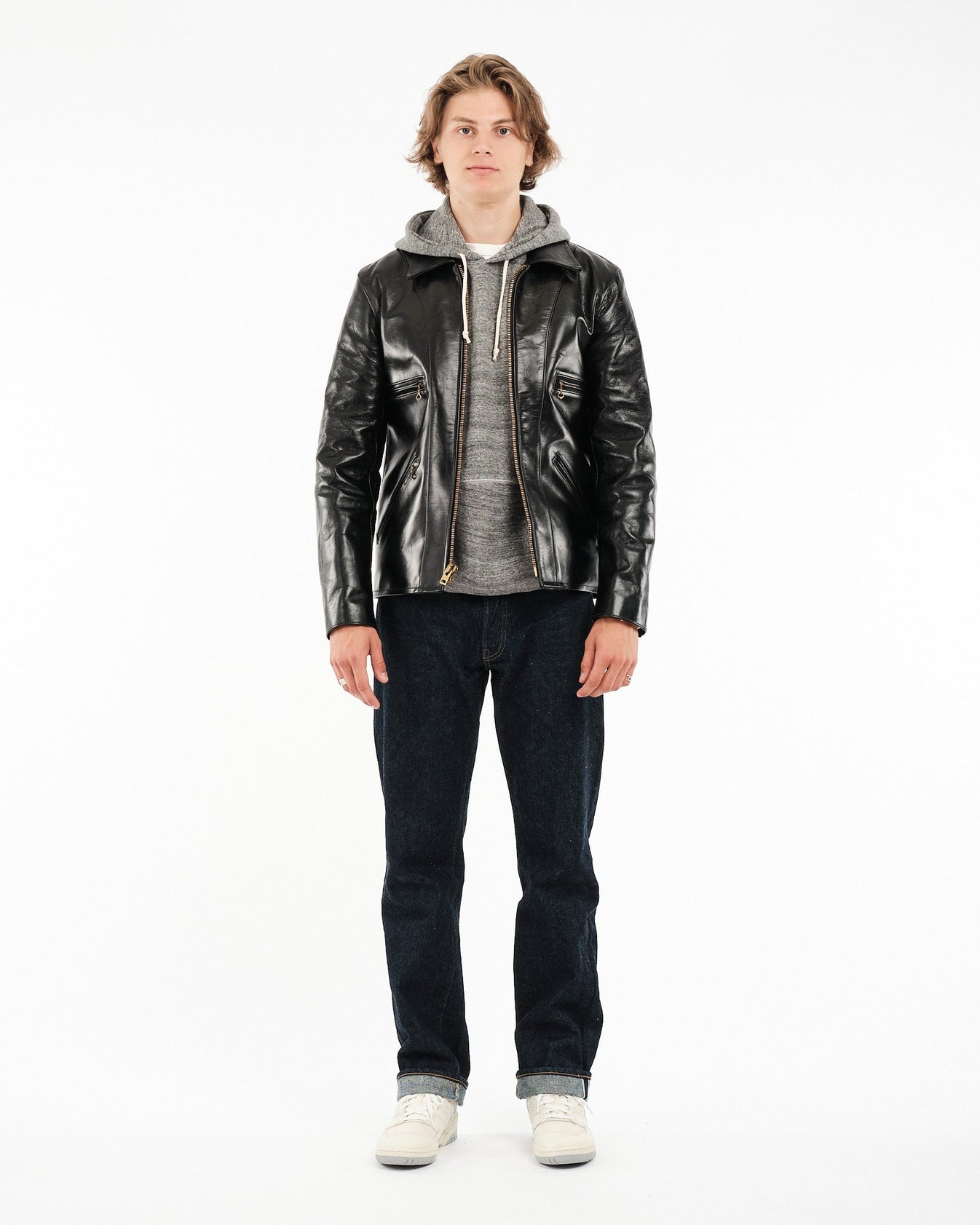 Freddy Jacket ACJK012 Horsehide Black by Fine Creek Leathers - Meadow