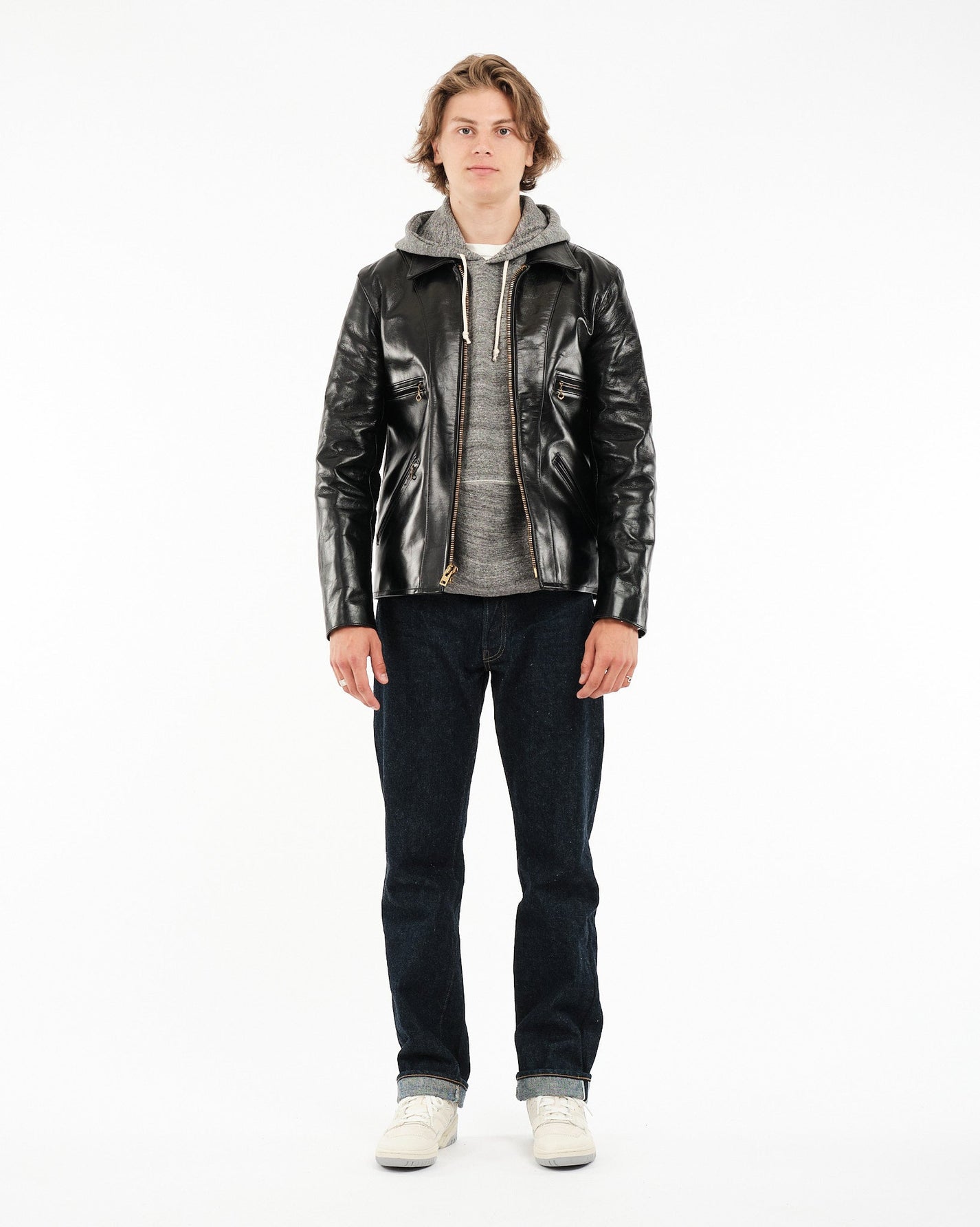 Freddy Jacket ACJK012 Horsehide Black by Fine Creek Leathers - Meadow