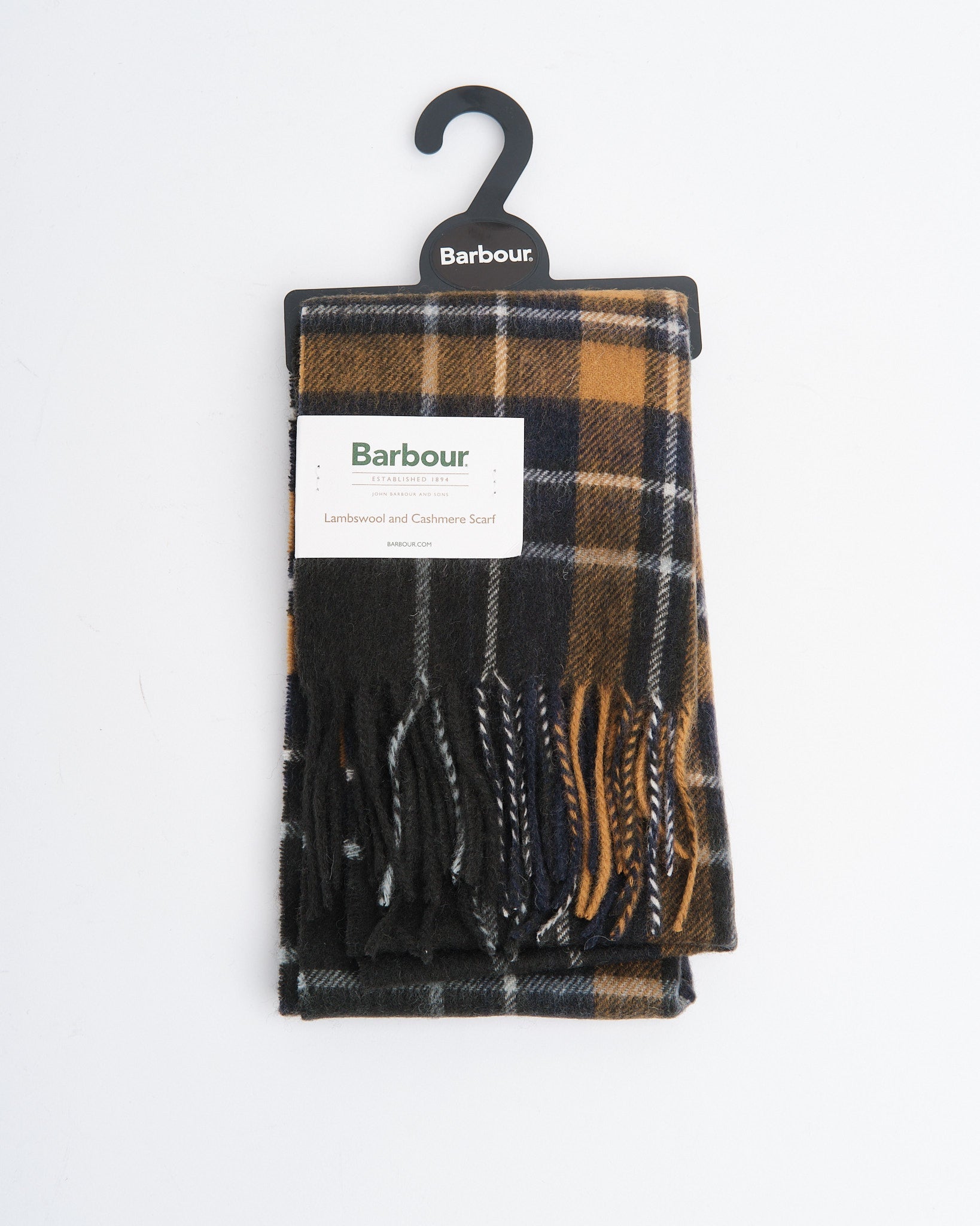 New Check Tartan Scarf Olive/Classic by Barbour - Meadow