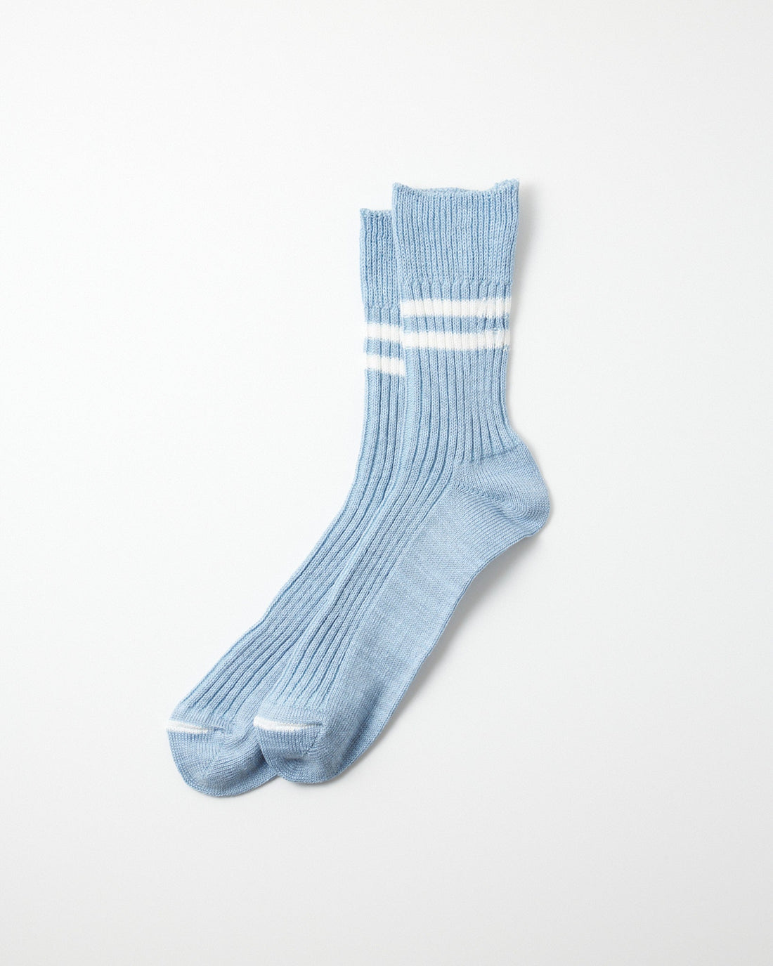 RR1468 Hemp Organic Cotton Stripe Socks Morning Blue/White by RoToTo ️ ...