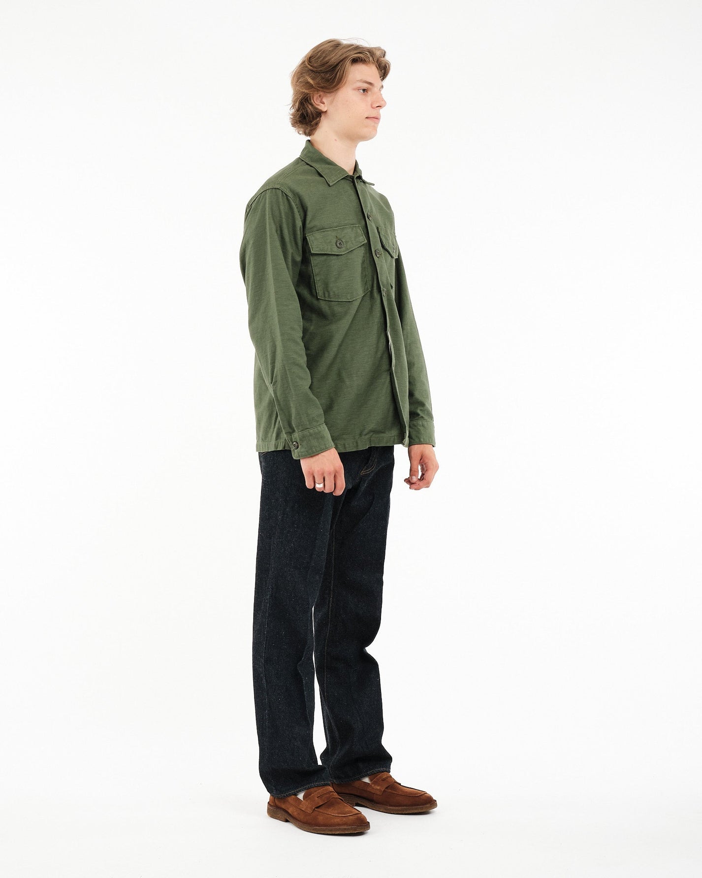 US Army Fatigue Shirt Green by orSlow - Meadow