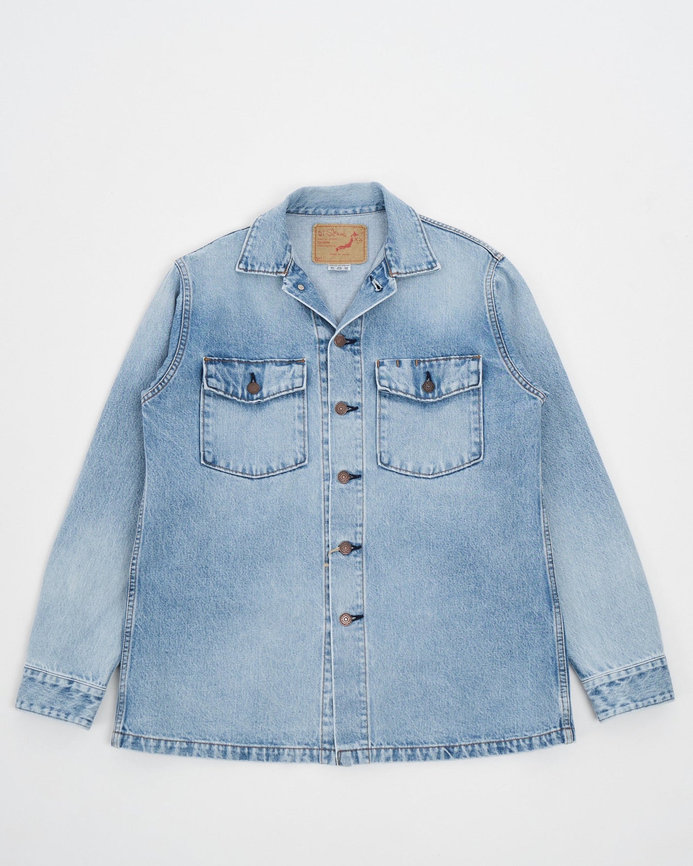 DENIM U.S ARMY SHIRT SKY BLUE by orSlow - Meadow