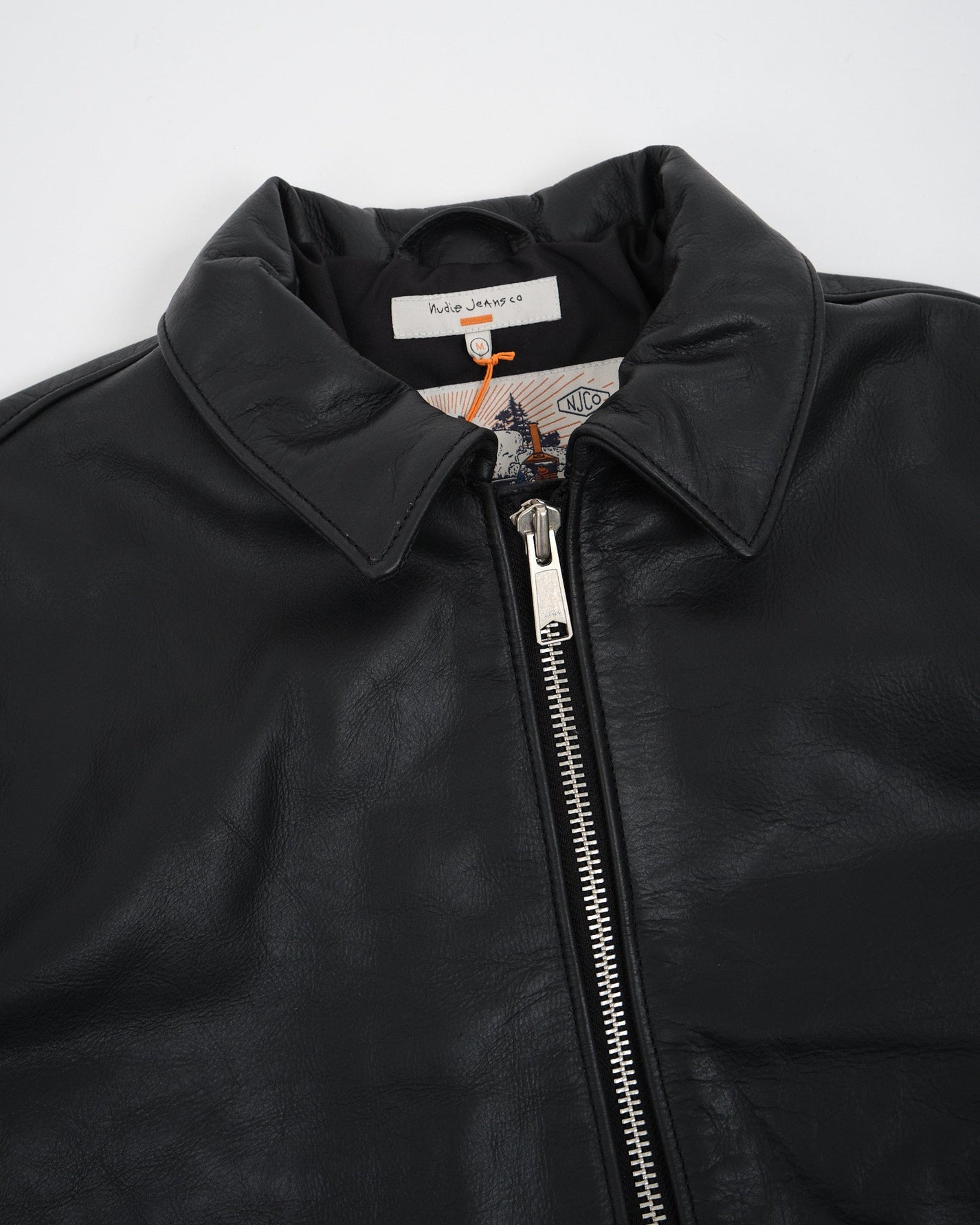 Nudie Jeans Co | Eddy Rider Leather Jacket Black | Meadow Online Store