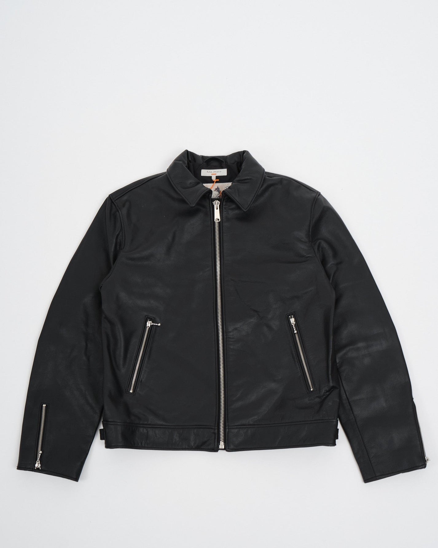 Nudie Jeans Co | Eddy Rider Leather Jacket Black | Meadow Online Store