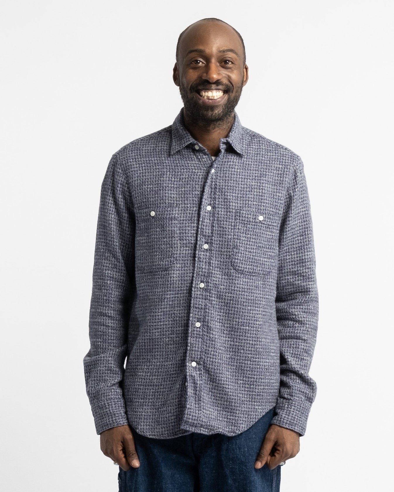 Navy Brushed Triple Yarn by Gitman Vintage ️ Meadow Store