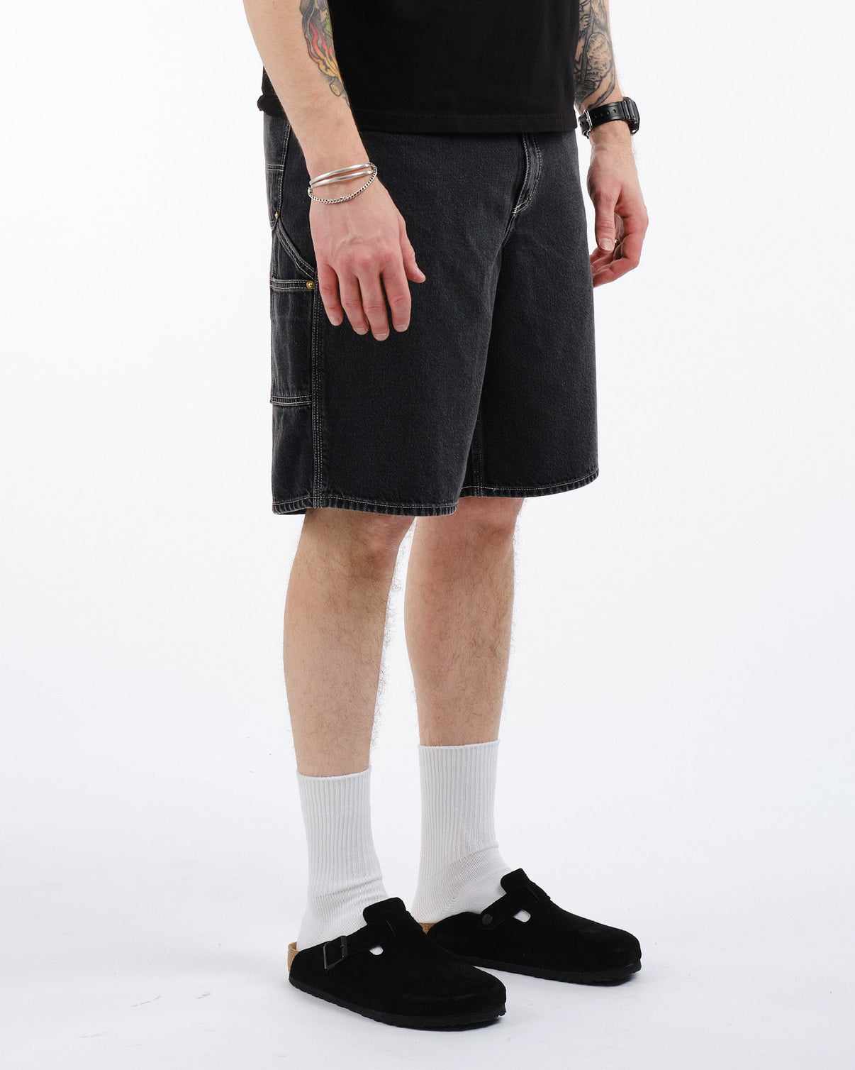 Painter Shorts Black Denim Stone by Orslow ️ Meadow