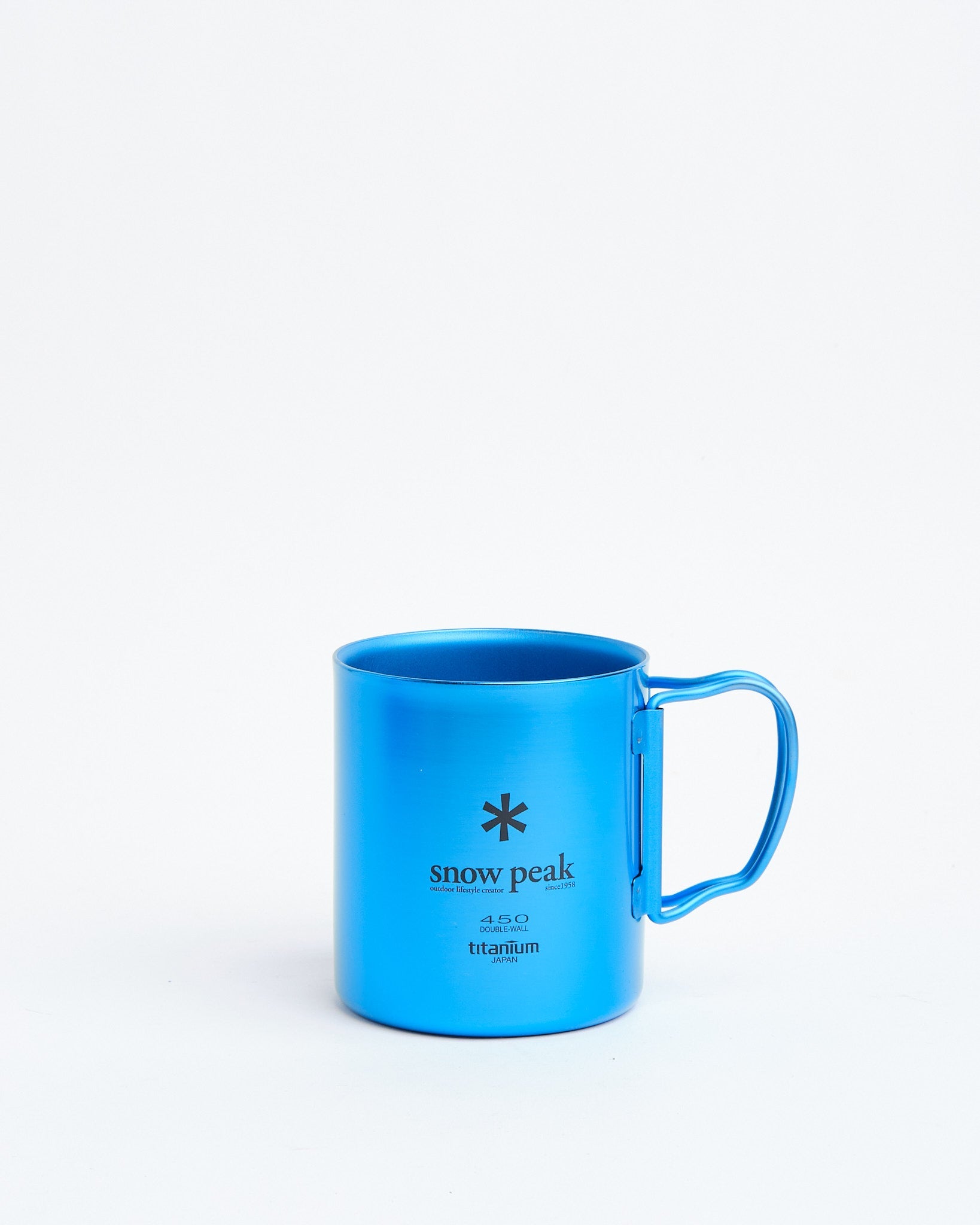 TITANIUM DOUBLE WALL CUP 450 BLUE by Snow Peak - Meadow