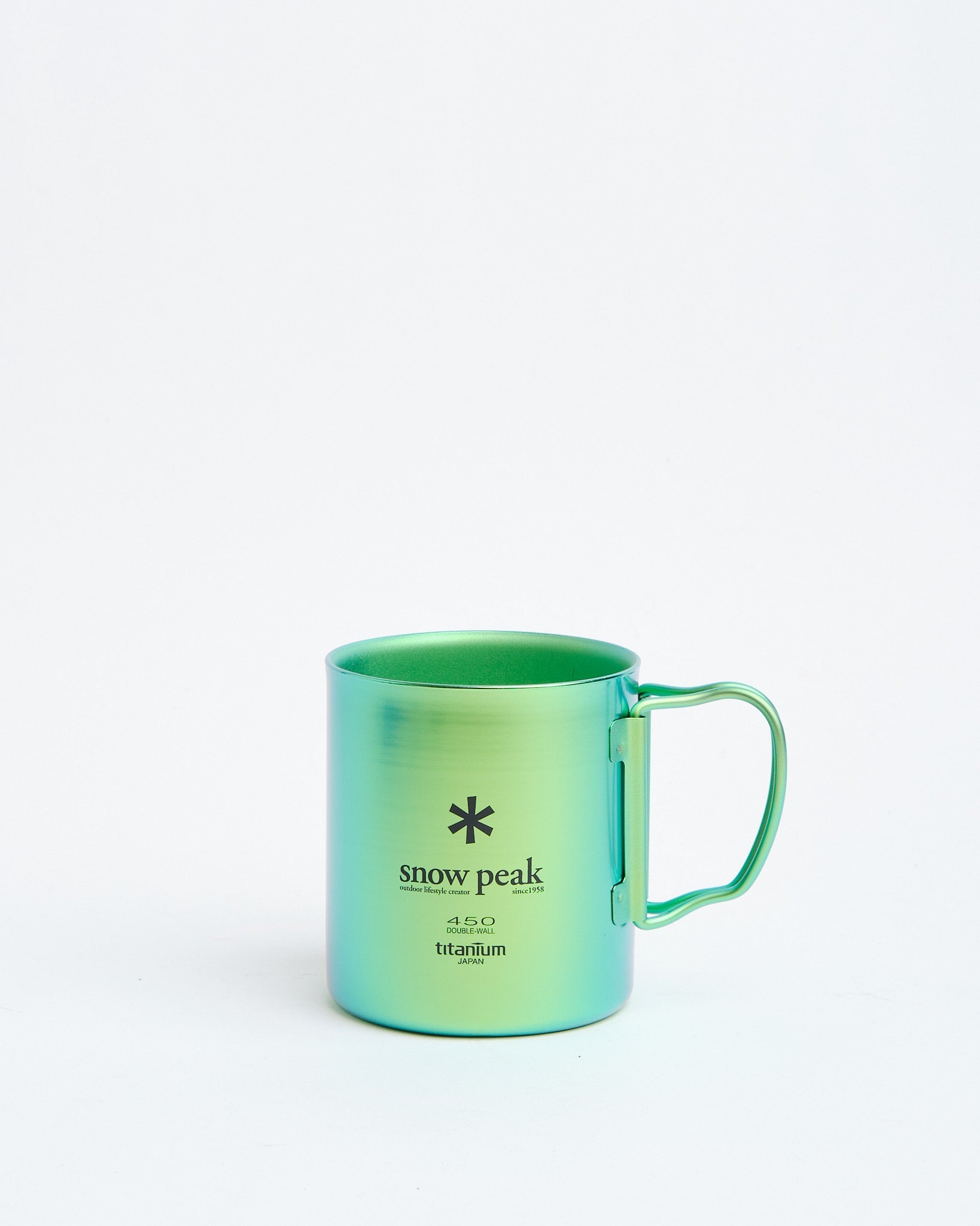 TITANIUM DOUBLE WALL CUP 450 GREEN by Snow Peak - Meadow
